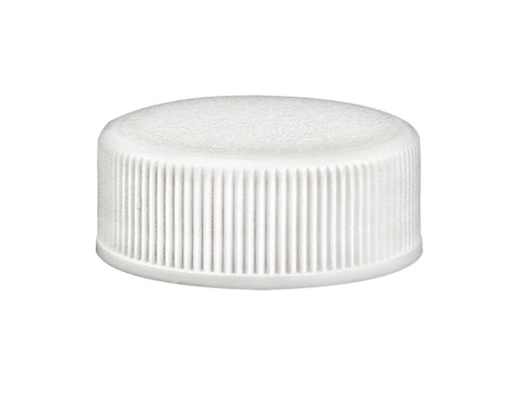 28-400 White Ribbed Non Dispensing PP Plastic Bottle Cap-Liner