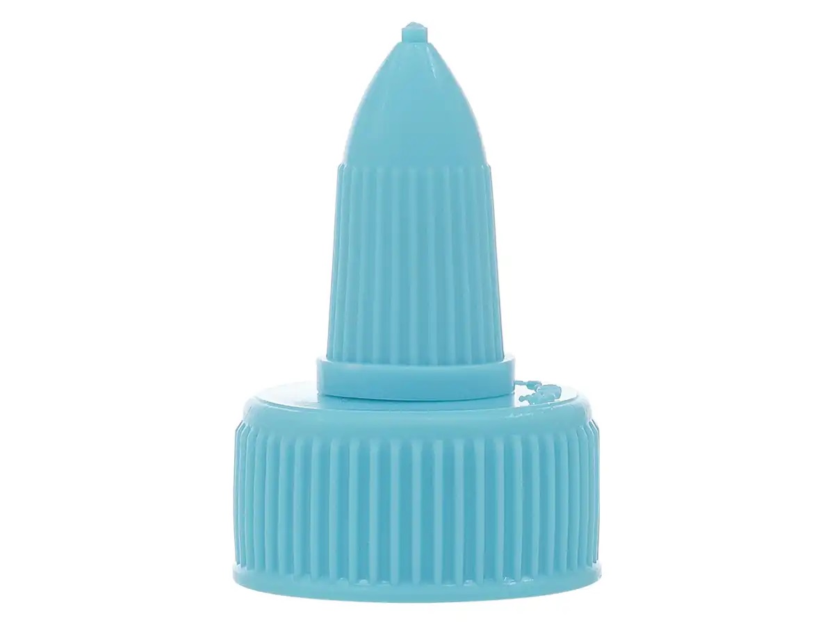 4 oz. Black Shiny 24-410 PET Plastic Cylinder Round Bottle-Cap