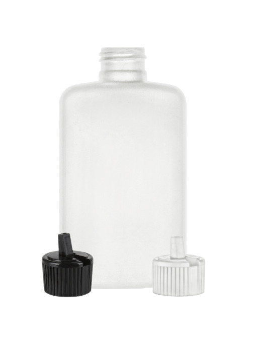 4 oz. White HDPE 24-410 Drug Oval Plastic Bottle-Turret Cap