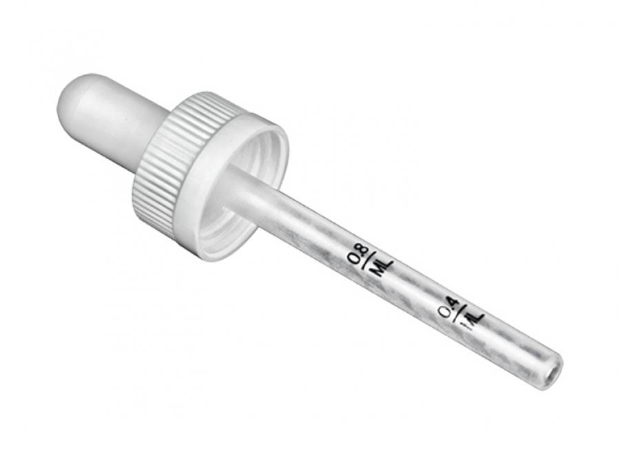 1 oz. Blue Cobalt 20-410 Round PET Plastic Bottle-CRC Dropper Cap