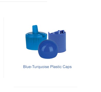 Blue-Turquoise Plastic Caps - Midwest Bottles